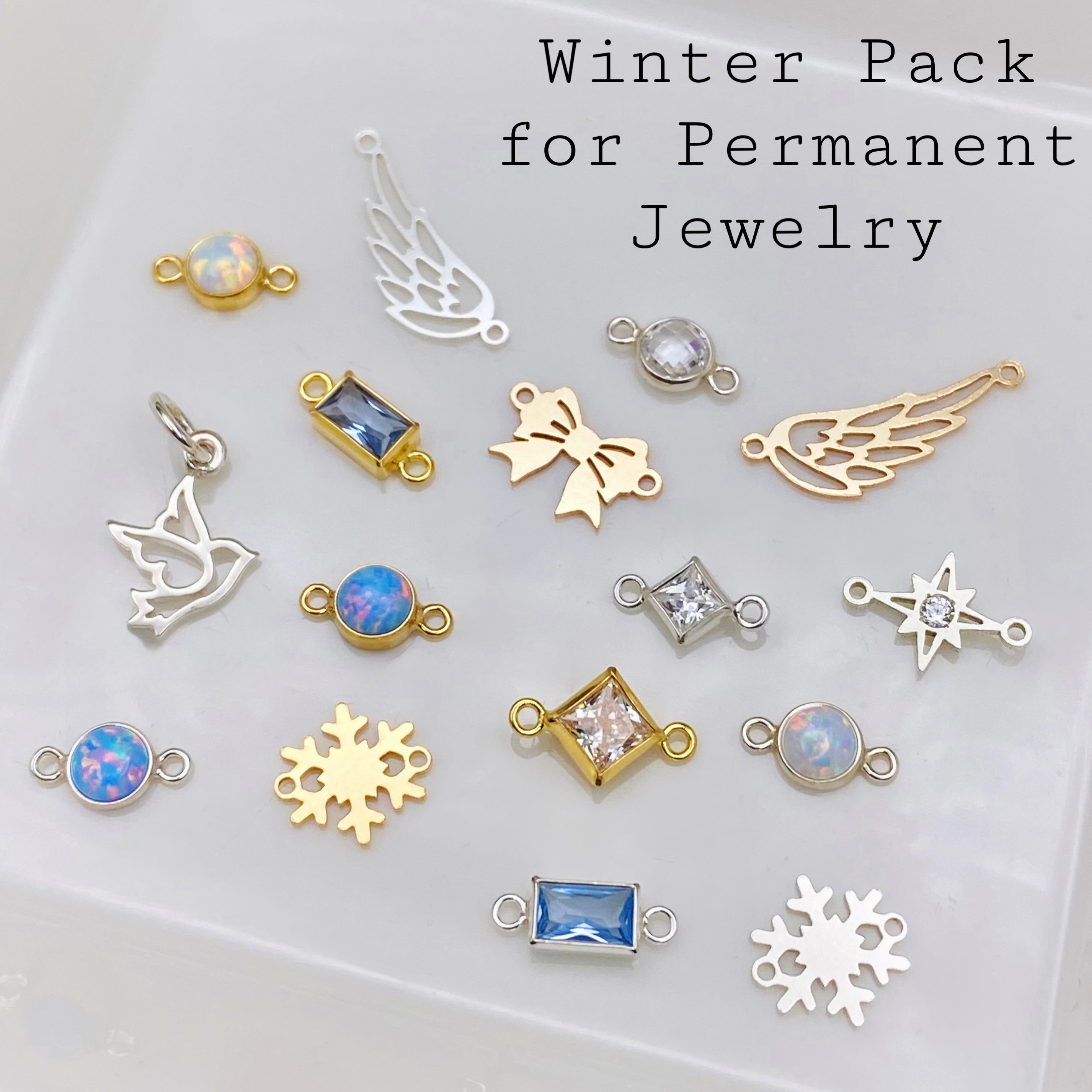 Sweetheart Permanent Jewelry Connector Charms Pack - Set for Bracelets ...
